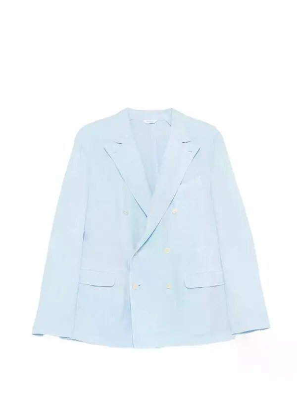 Boglioli Flap-pocket Double-breasted Blazer - Blue