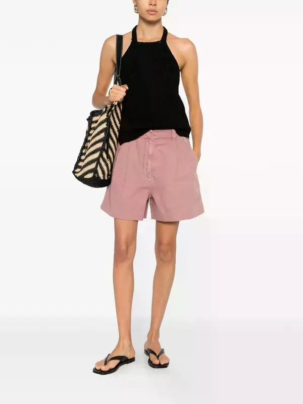Brunello Cucinelli Garment-dyed Pleated Shorts - Pink