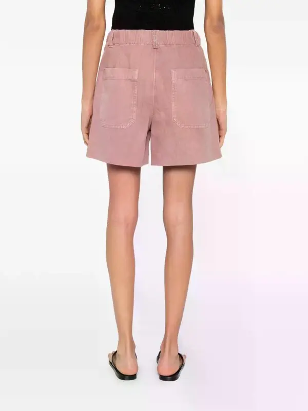 Brunello Cucinelli Garment-dyed Pleated Shorts - Pink