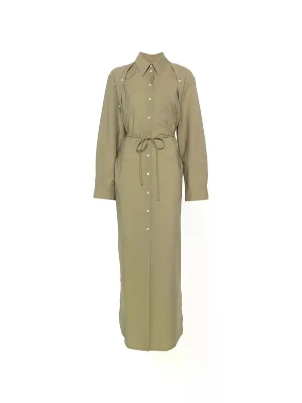 Nanushka Erisha Button-detail Maxi Shirt Dress