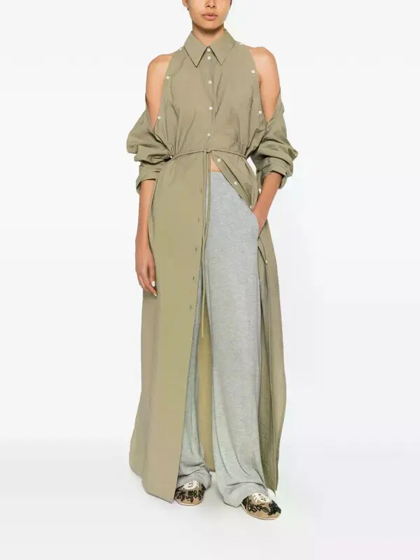 Nanushka Erisha Button-detail Maxi Shirt Dress
