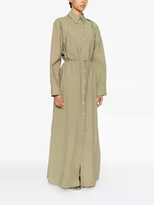 Nanushka Erisha Button-detail Maxi Shirt Dress