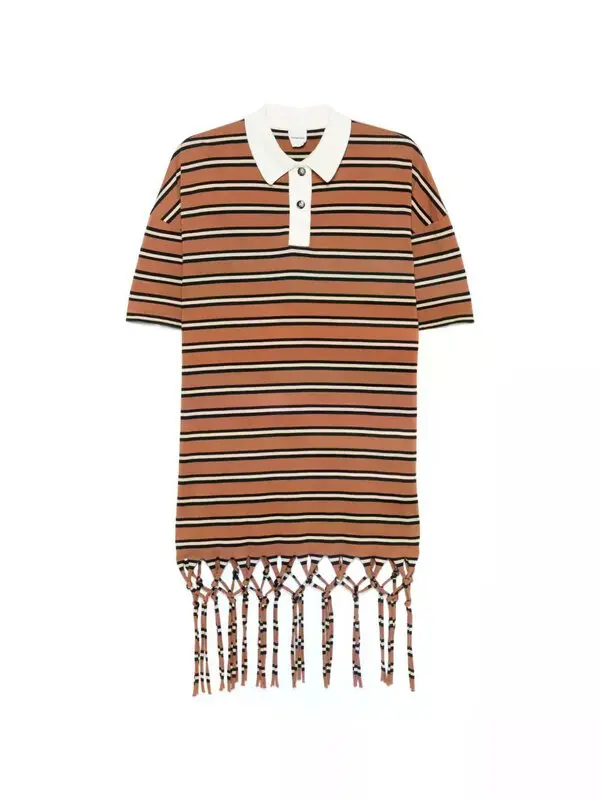 Nanushka Benigna Striped Mini Dress - Brown