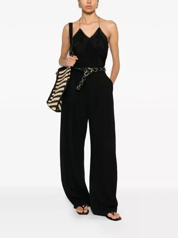 Nanushka Seka Tapered-leg Tailored Trousers - Black