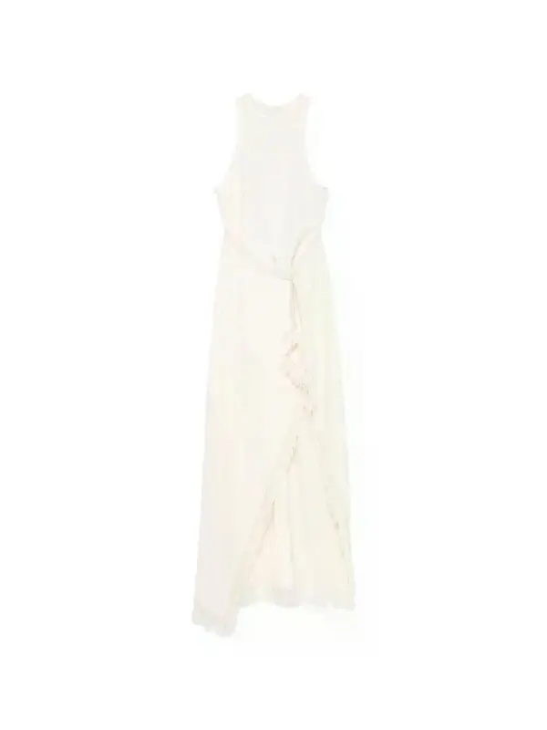 Nanushka Rayen Draped Midi Dress - Neutrals
