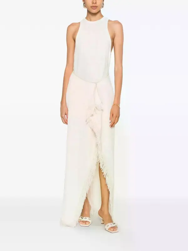 Nanushka Rayen Draped Midi Dress - Neutrals