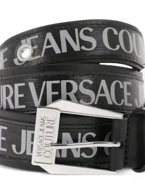 Versace Logo-plaque Leather Belt