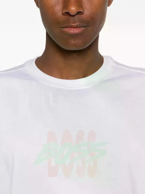 BOSS Cotton-jersey T-shirt With Logo Artwork