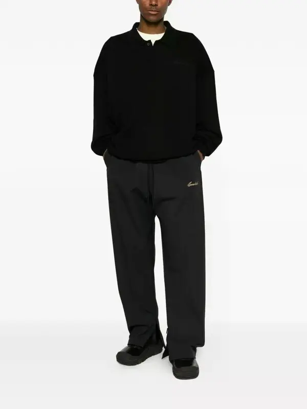 Fear Of God Signature 90s Logo-embroidered Polo Shirt - Black