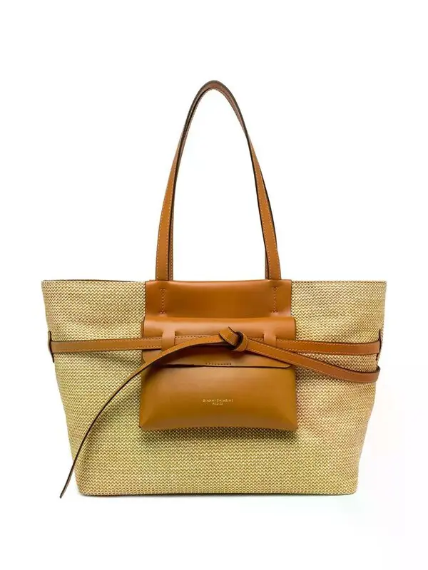 GIANNI CHIARINI Belty Woven Tote Bag - Neutrals