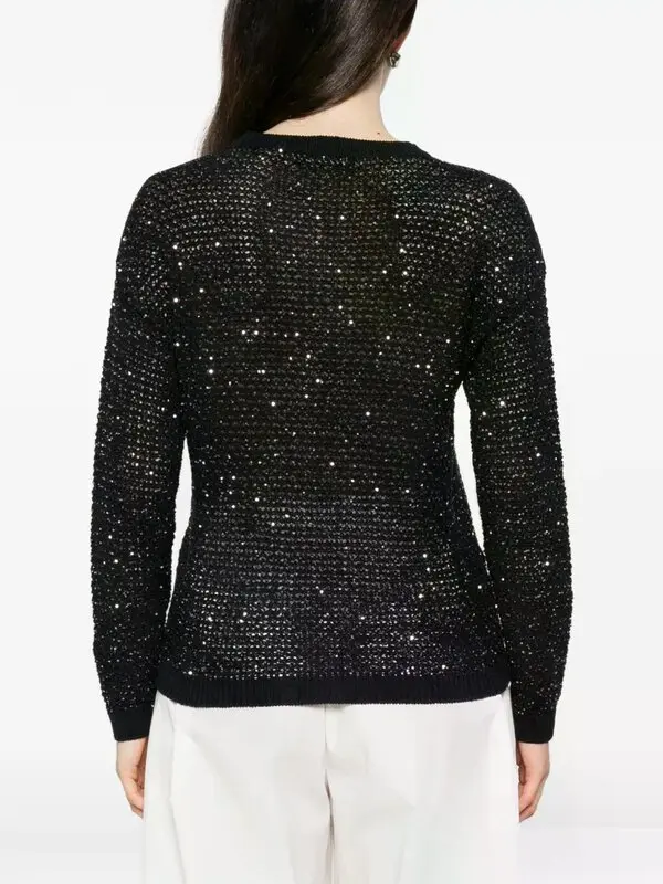 Fabiana Filippi Sequin-embellished Open-knit Sweater