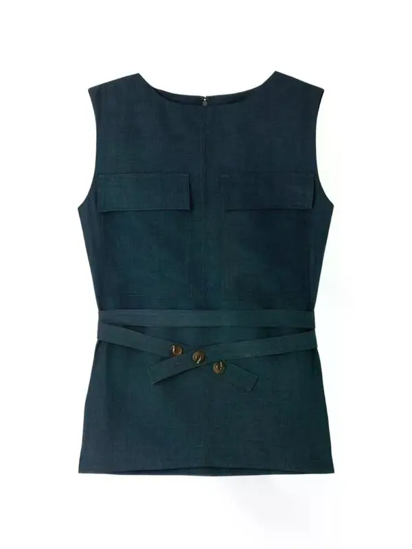Soeur Flap-pocket Sleeveless Top