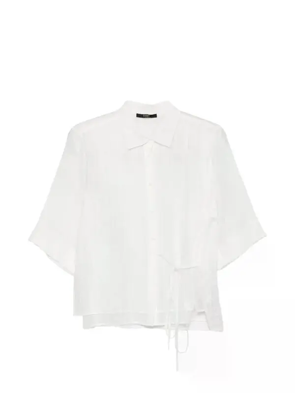 Seventy Crinkled Side-tie Blouse