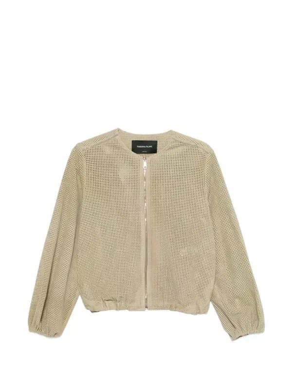 Fabiana Filippi Perforated Zip-up Jacket