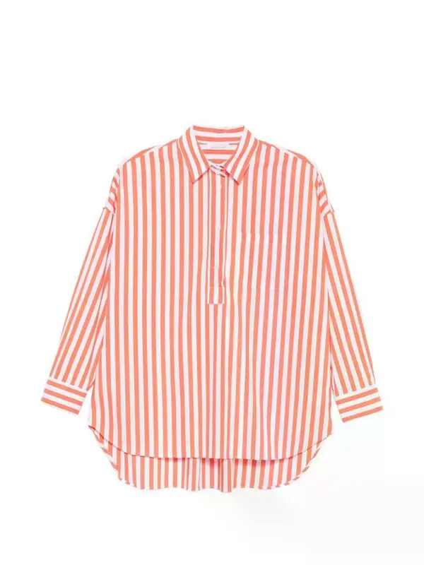 ARCHIVIO '67 Striped Long-sleeved Shirt - Orange