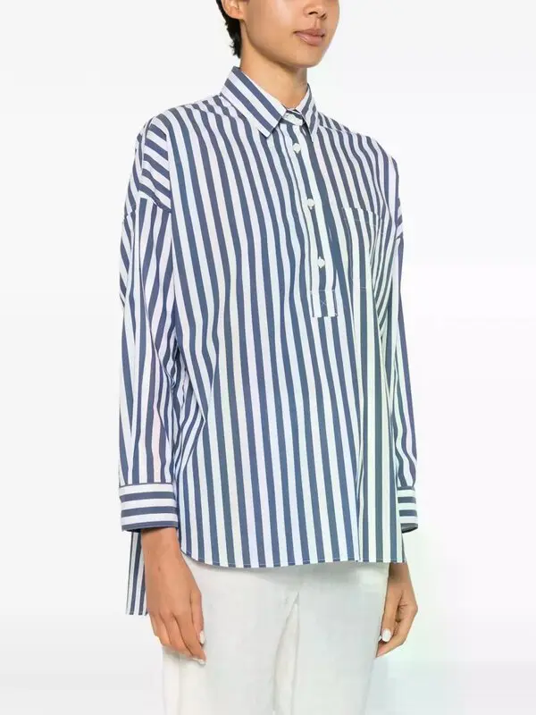 ARCHIVIO '67 Striped Long-sleeve Blouse