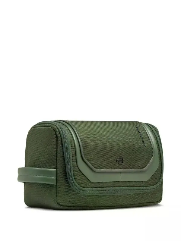 PIQUADRO Hanging Leather-trim Toiletry Bag