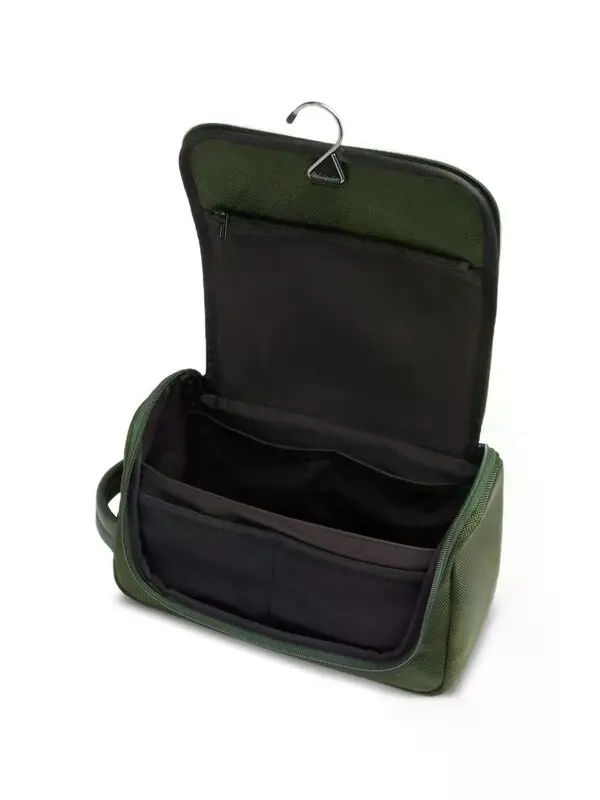 PIQUADRO Hanging Leather-trim Toiletry Bag