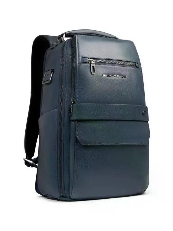 PIQUADRO Leather Laptop Backpack