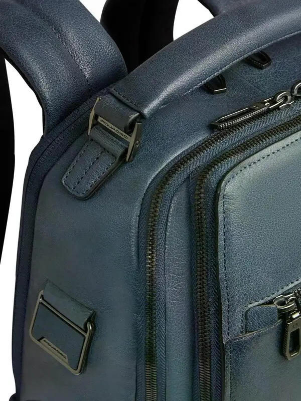 PIQUADRO Leather Laptop Backpack
