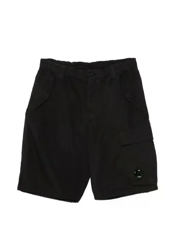 C.P. COMPANY Cotton Rip-stop Lens Cargo Shorts - Black