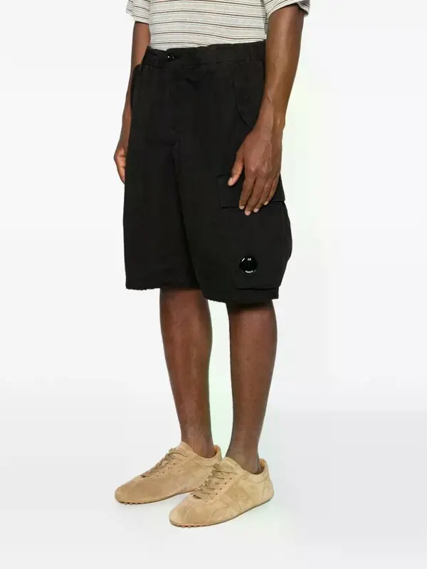 C.P. COMPANY Cotton Rip-stop Lens Cargo Shorts - Black