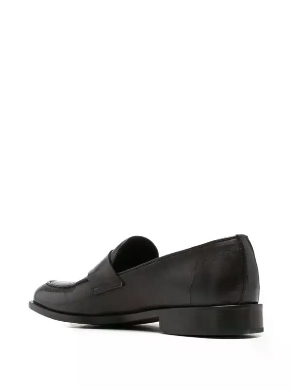 LEQARANT Penny Leather Loafers