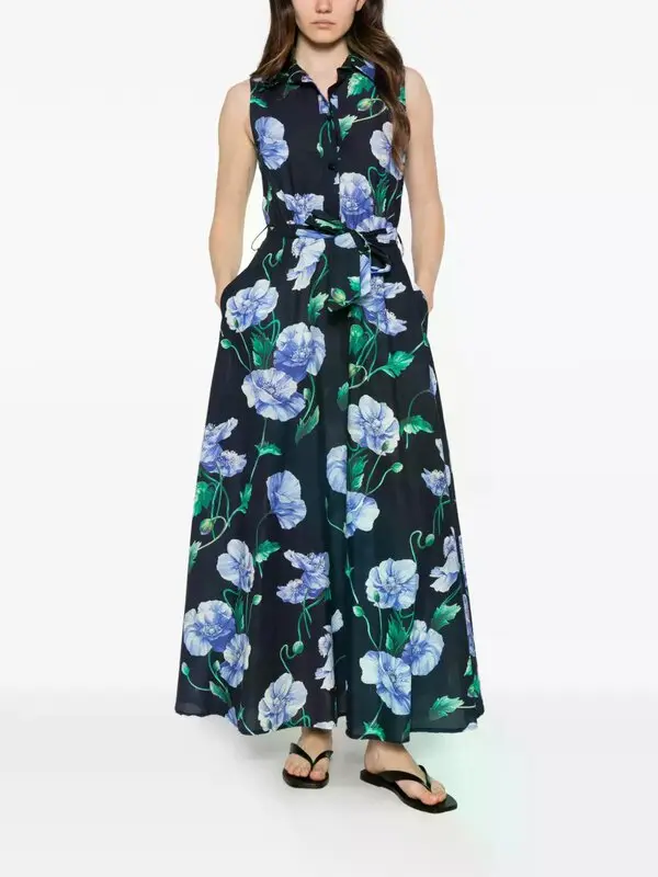 LAVI COUTURE Basilico Floral-print Maxi Dress