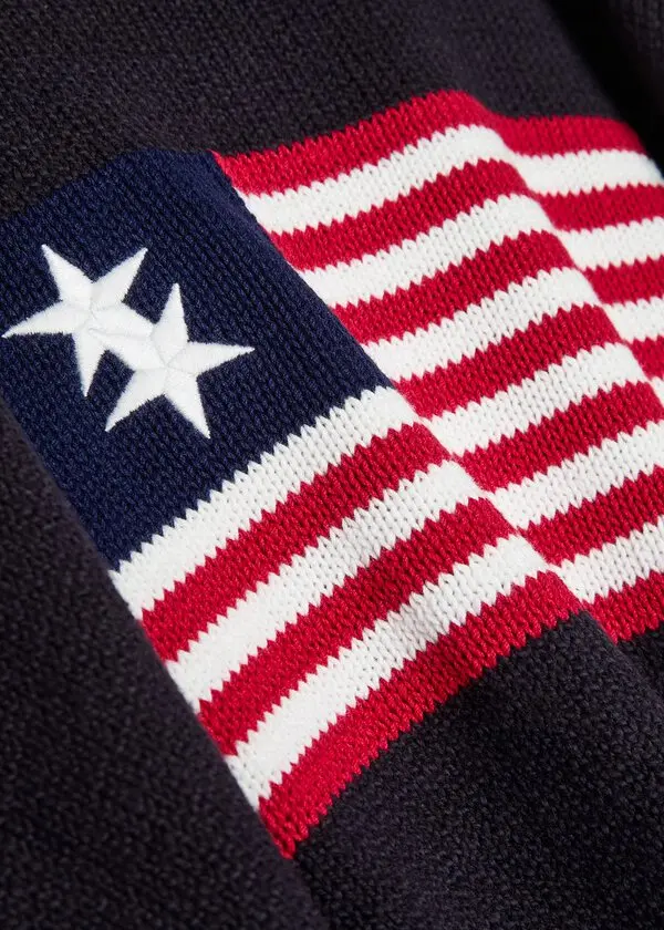 COLE BUXTON Intarsia Fine-knit Cotton Jumper