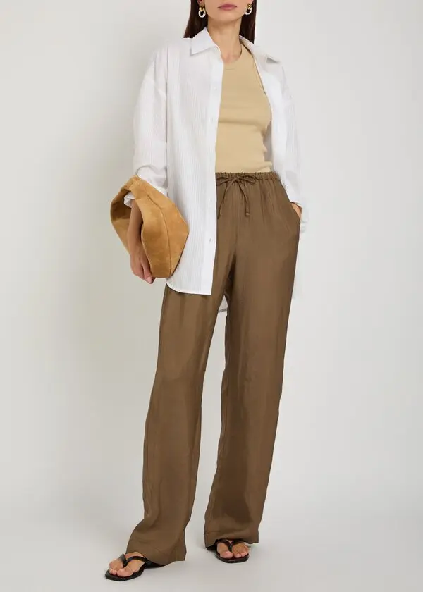 RÓHE Houndstooth Straight-leg Trousers