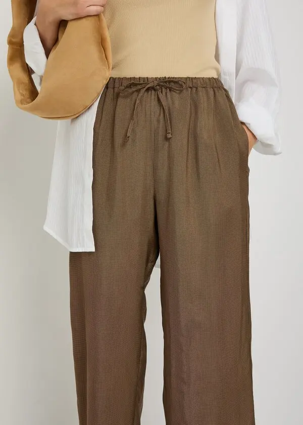 RÓHE Houndstooth Straight-leg Trousers