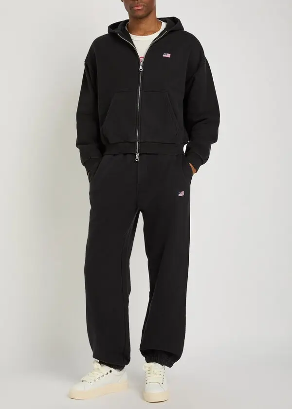 COLE BUXTON Embroidered Cotton Sweatpants