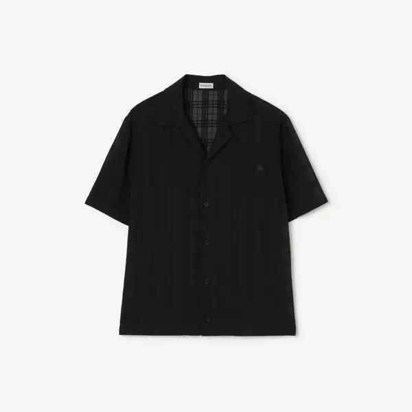 Burberry Relaxed Fit Check Cotton Voile Shirt
