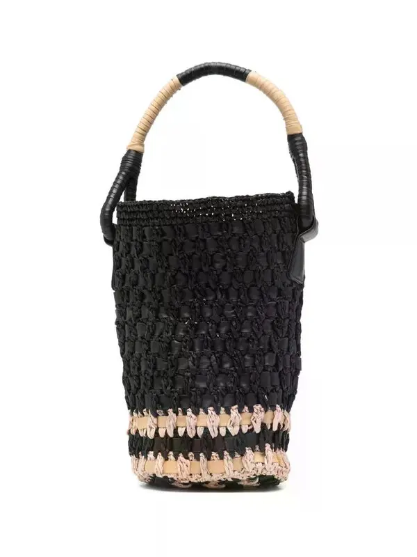 ALYSI Top Handle Bucket Bag - Black
