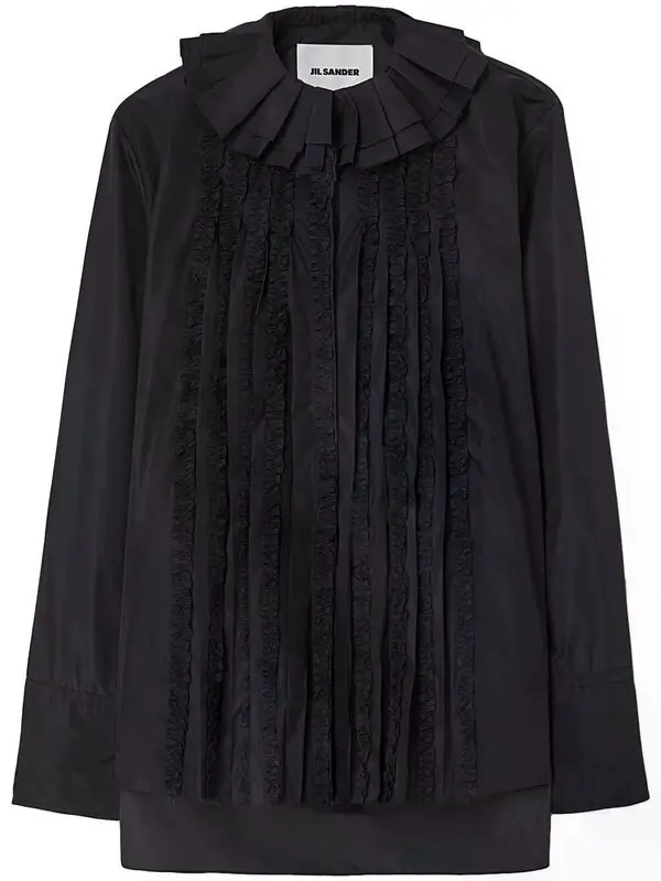 JIL SANDER Ruffle-collar Long-sleeve Blouse