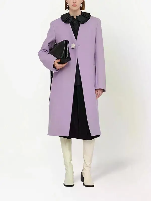JIL SANDER Ruffle-collar Long-sleeve Blouse
