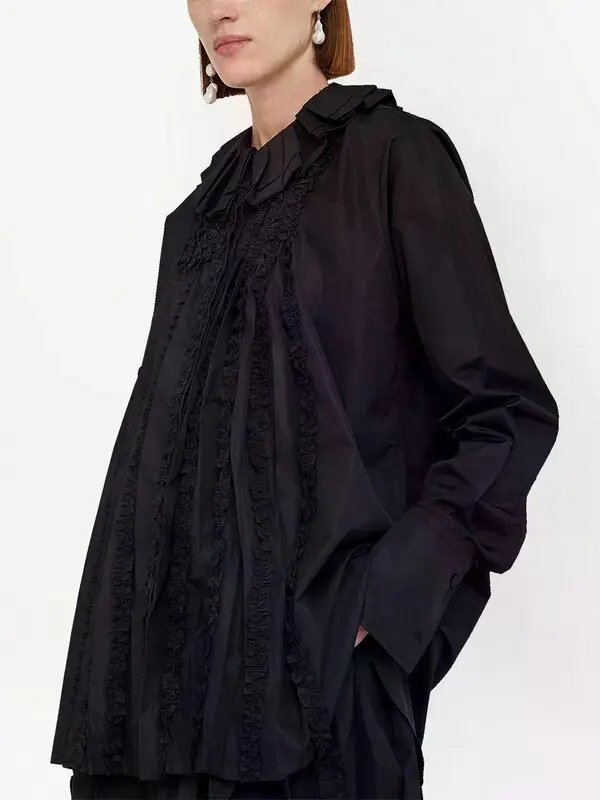 JIL SANDER Ruffle-collar Long-sleeve Blouse