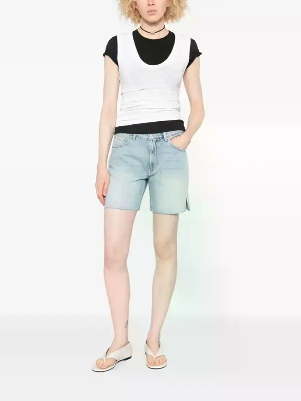 Ag Raw-cut Denim Shorts