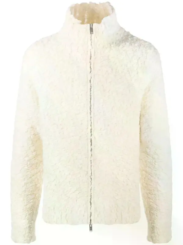 JIL SANDER Shearling Zip-up Jacket - Neutrals