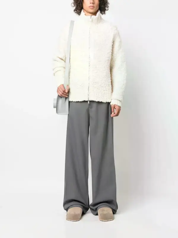 JIL SANDER Shearling Zip-up Jacket - Neutrals