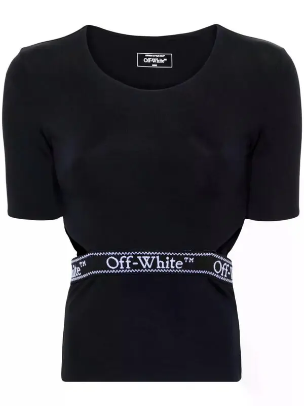 Off-White Logo Tape Open Back T-shirt