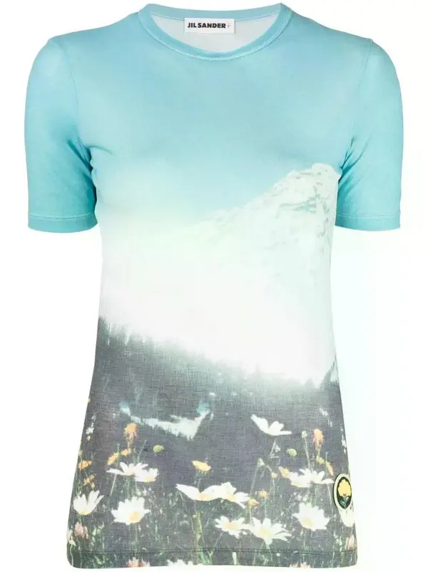 JIL SANDER Graphic-print Cotton T-shirt