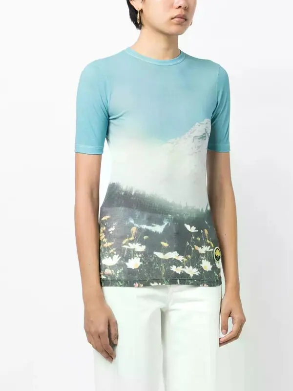 JIL SANDER Graphic-print Cotton T-shirt