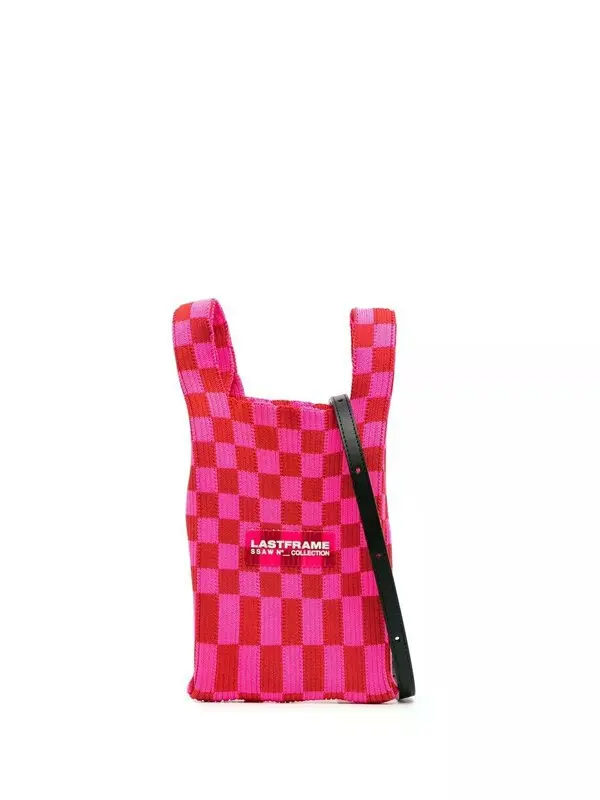 LASTFRAME Checkerboard Satchel Bag