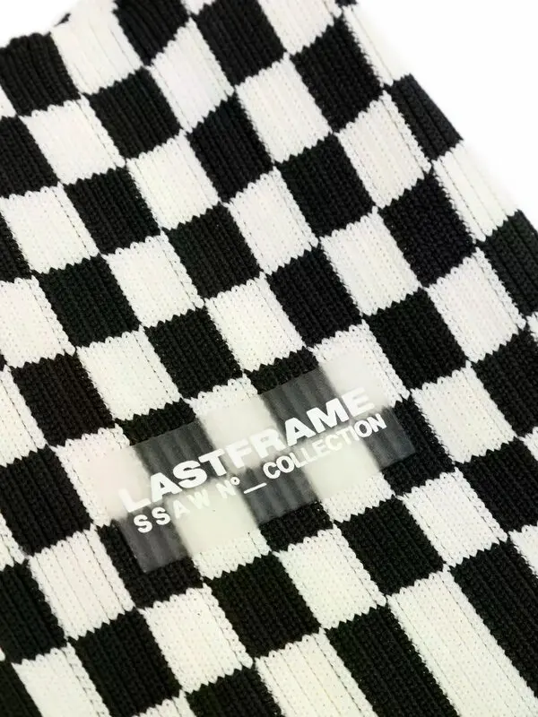 LASTFRAME Ichimatsu Check-pattern Tote