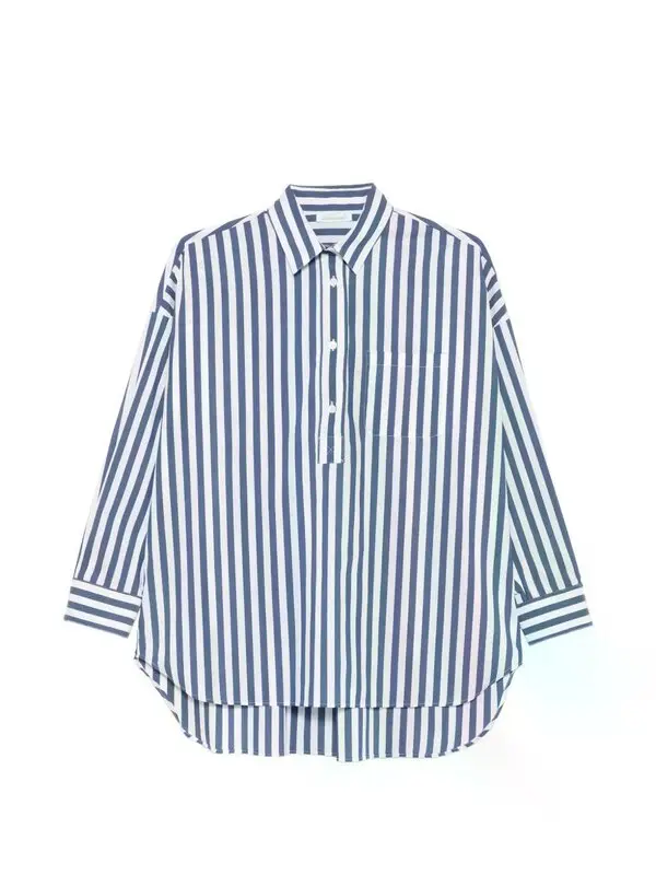 ARCHIVIO '67 Striped Long-sleeve Shirt - Blue