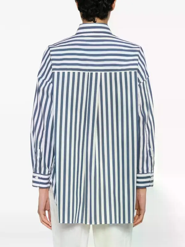 ARCHIVIO '67 Striped Long-sleeve Shirt - Blue