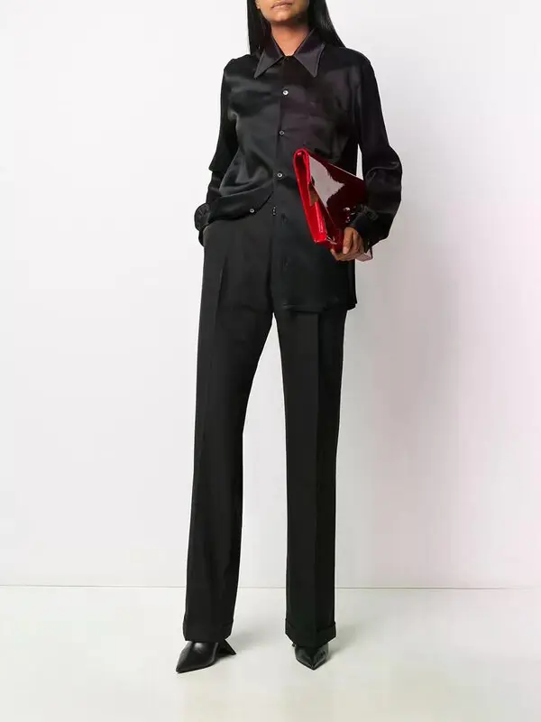 MAISON MARGIELA Satin Long-sleeve Shirt