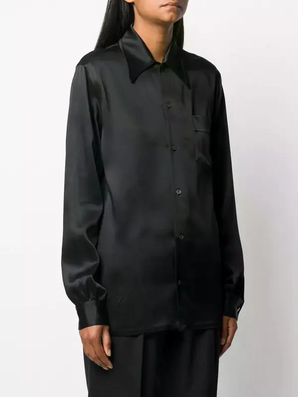 MAISON MARGIELA Satin Long-sleeve Shirt