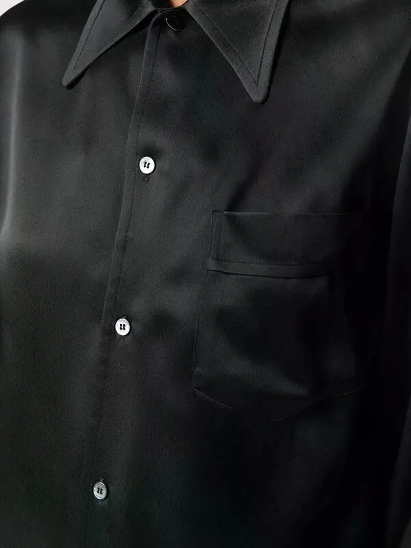 MAISON MARGIELA Satin Long-sleeve Shirt